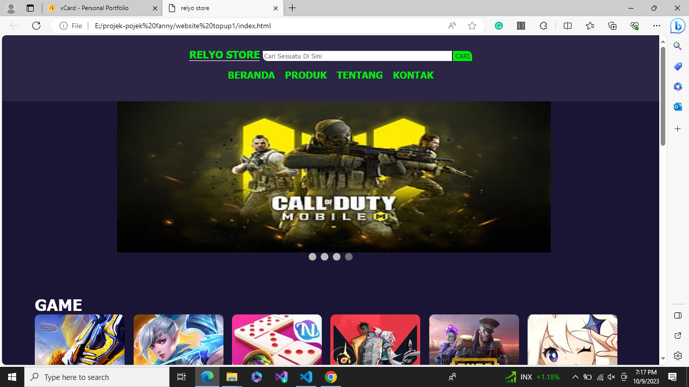 vCard - Personal Portfolio
