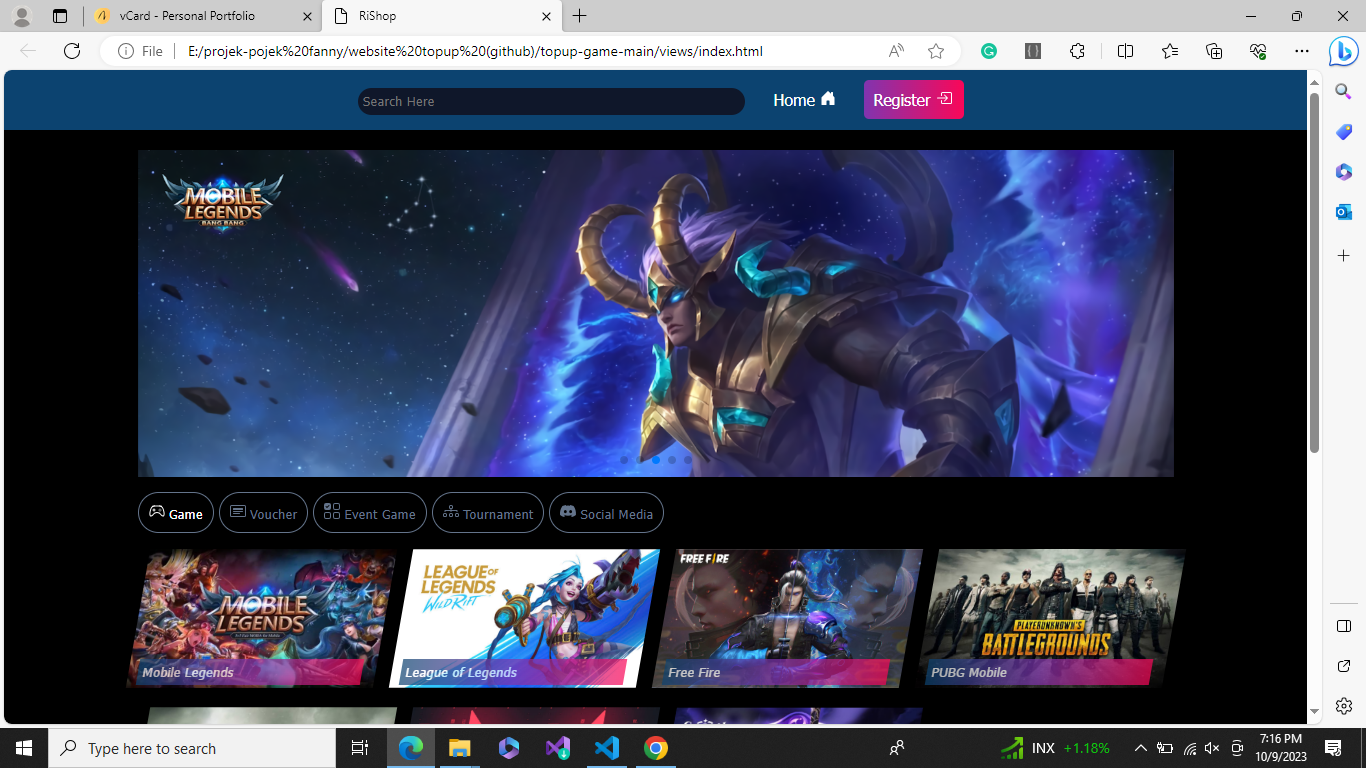 vCard - Personal Portfolio